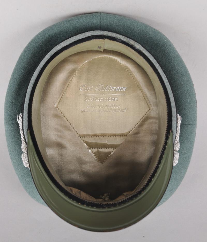 Epsom1944 | Rare WW2 German Pioneer Officers Visor Cap By Carl Kuhlmann
